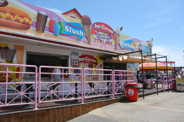 Catering Funland fairground, Wimpy, Hot dogs, Fish & Chips